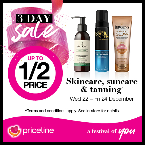 Half Price Skincare Sale at Priceline