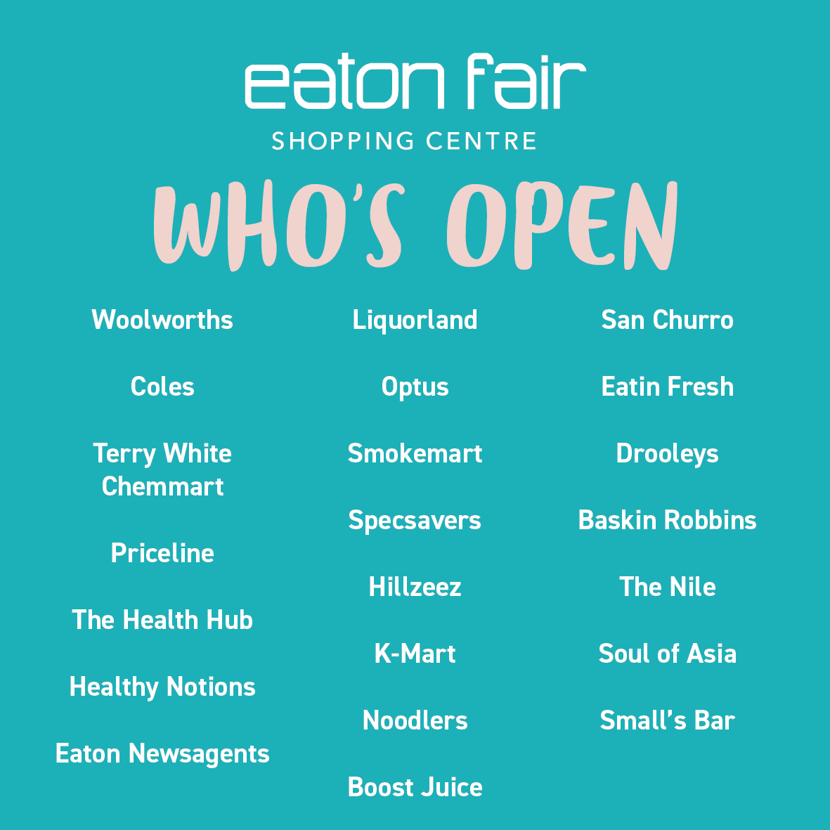 Who s Open This Week At Eaton Fair Who s Open This Week At Eaton Fair