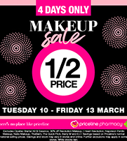 Priceline Pharmacy’s 1/2 Price Makeup Sale!